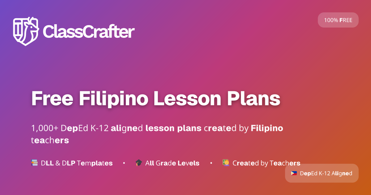 Free Filipino Lesson Plans | ClassCrafter Showcase
